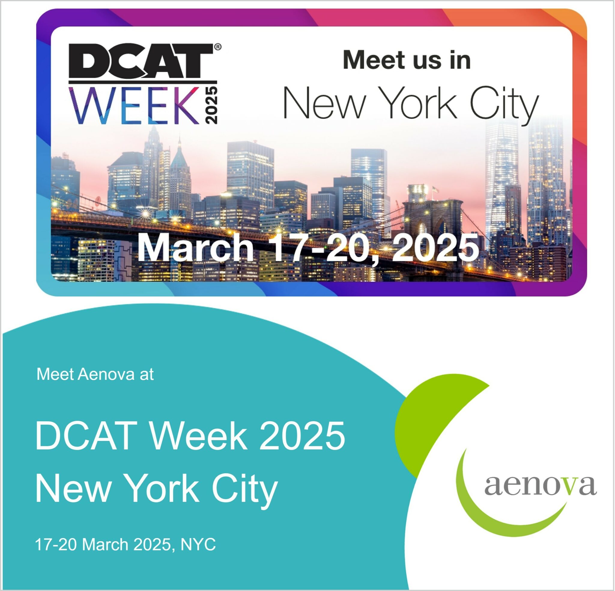 17/03/2025 - Meet Aenova at DCAT 2025 in New York City - Aenova Group